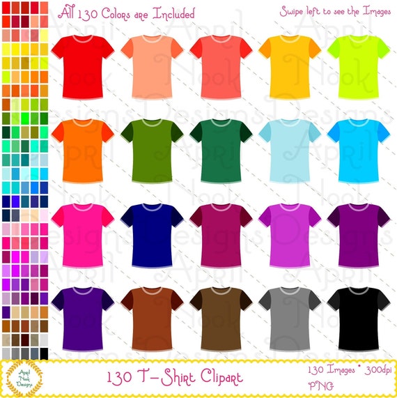 130 T-shirt Clipart T Shirt Mockups Png Colorful T Shirt - Etsy