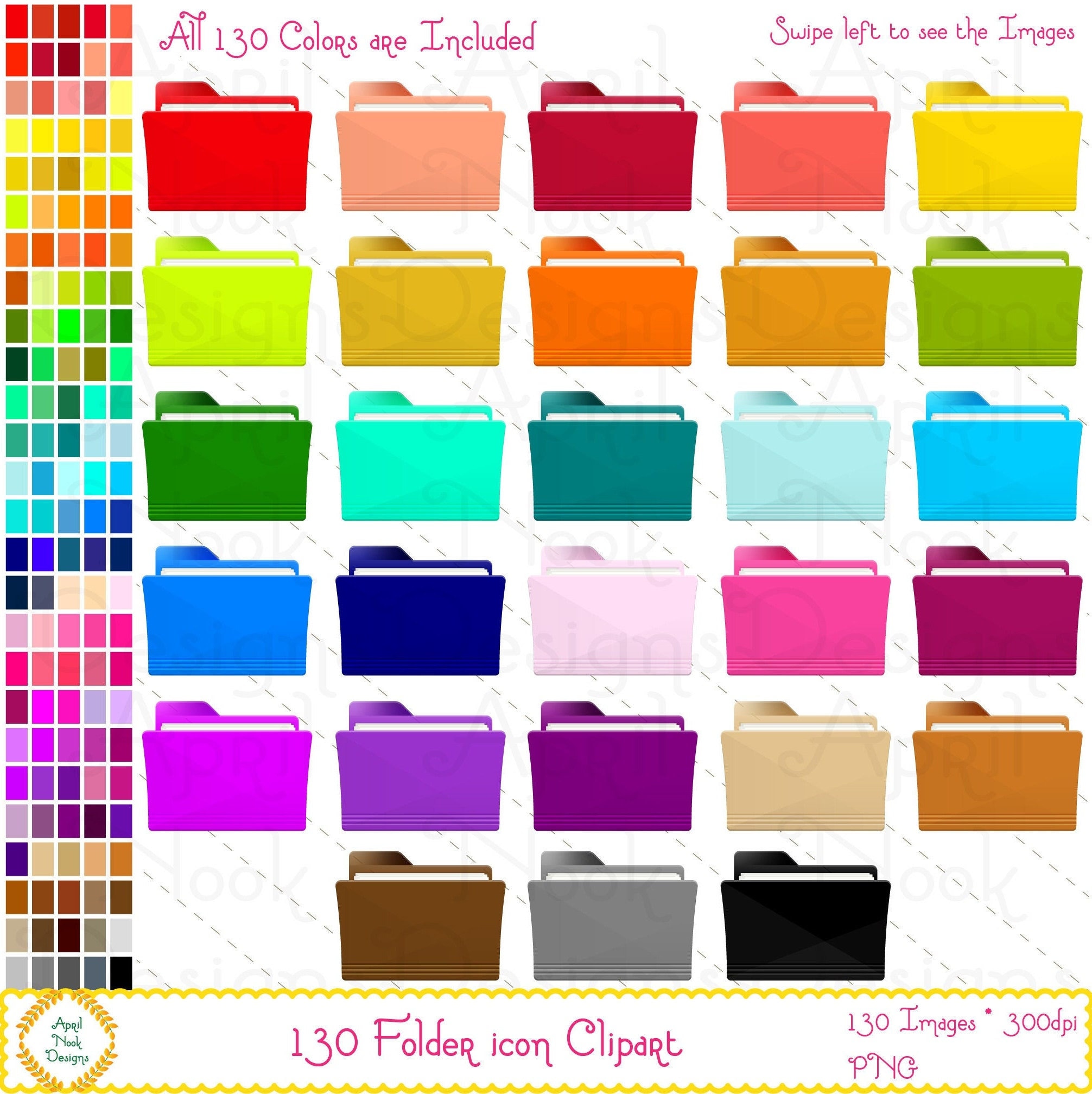 130 Folder Icon Clipart Office Clipart Folder Png Digital - Etsy UK