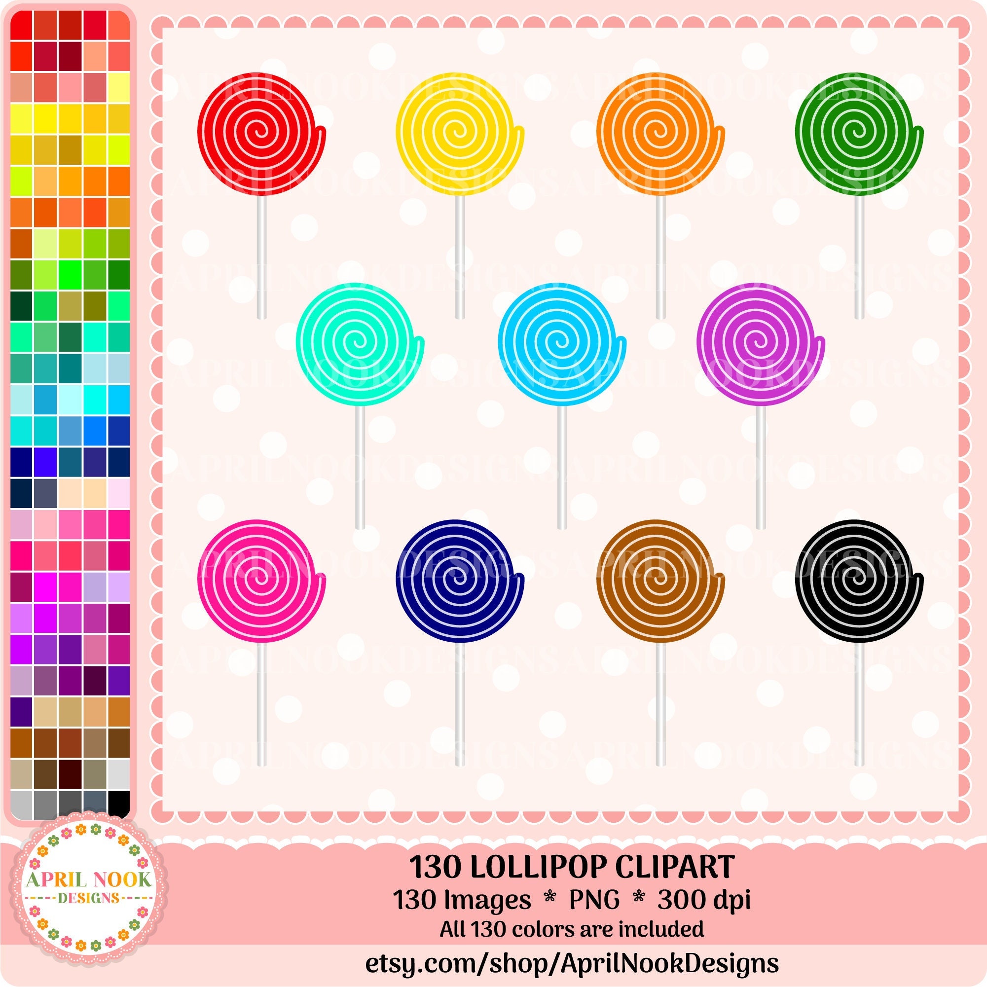130 Lollipop Clipart Sweets Clipart Birthday Clipart Png - Etsy