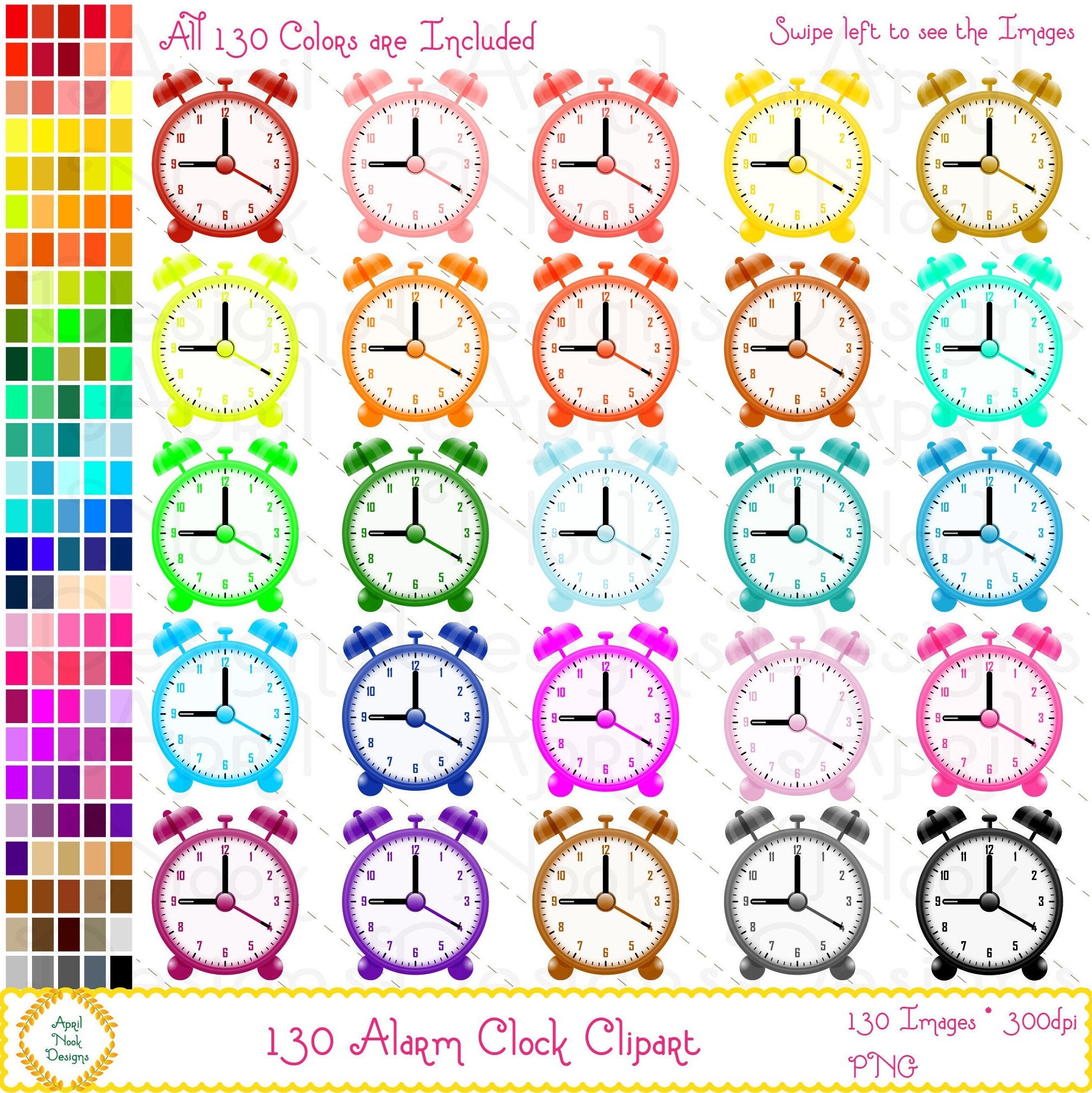 130 Alarm Clock Clipart Digital Clock Png Table Clock - Etsy