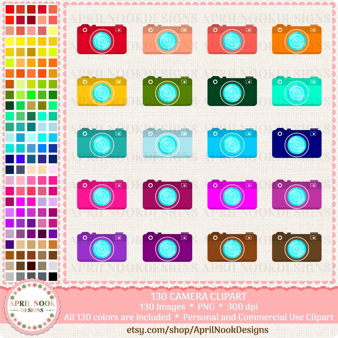 130 Camera Clipart-photography Clipart-rainbow Camera Stickers Png ...