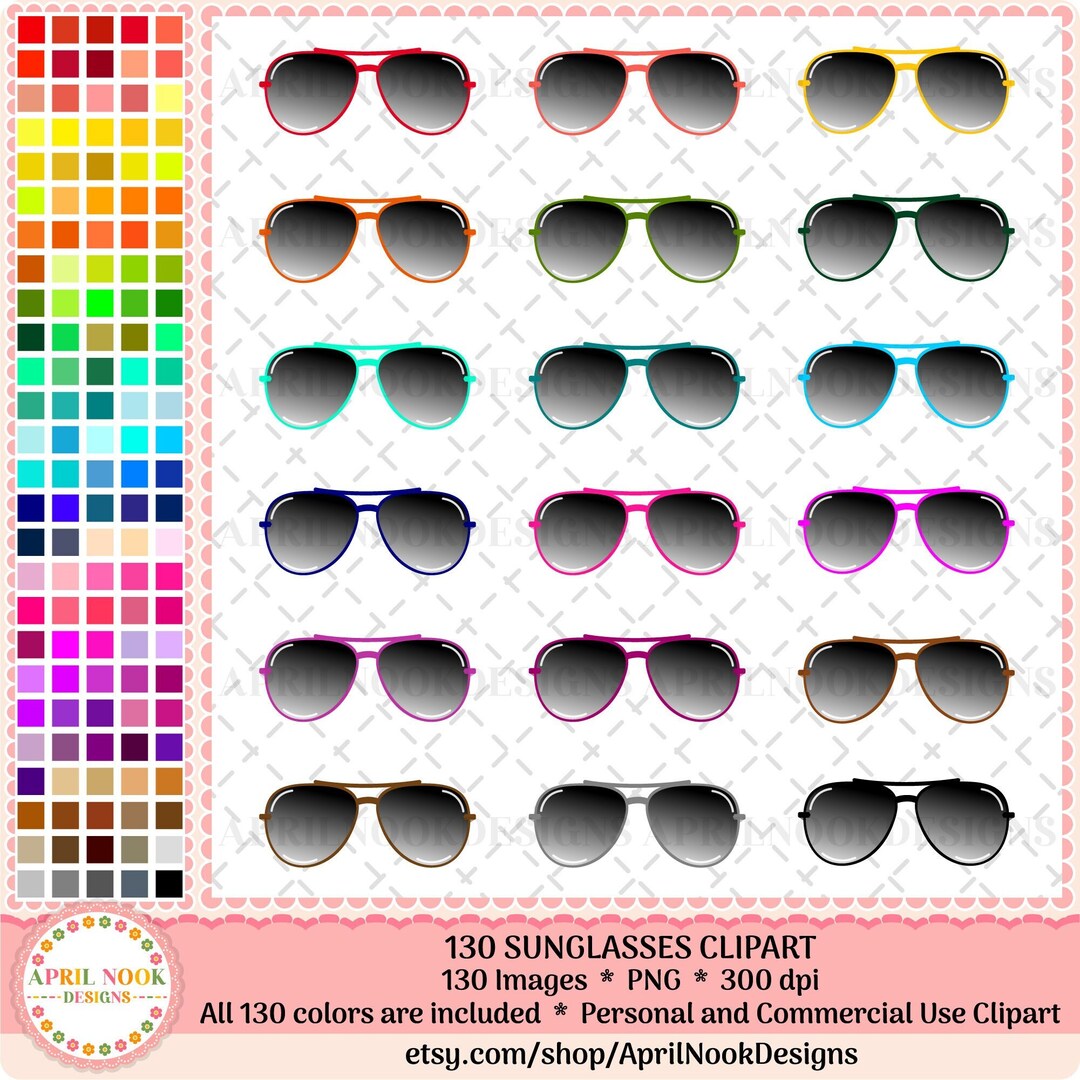 130 Sunglasses Clipart Summer Clipart Sunglasses Png Digital Sunglass ...