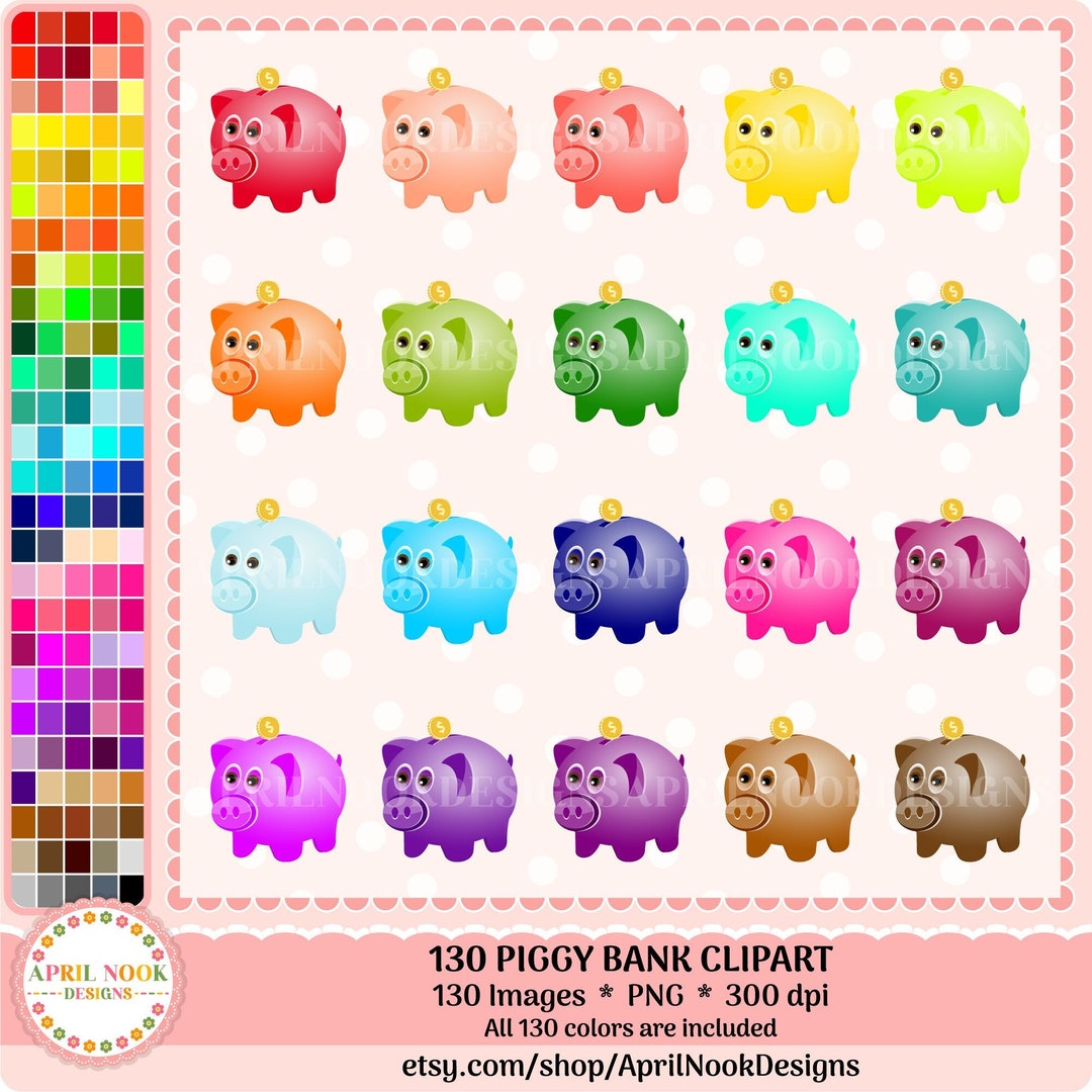 130 Piggy Bank Clipart Money Clipart Money Bank Clipart - Etsy Australia