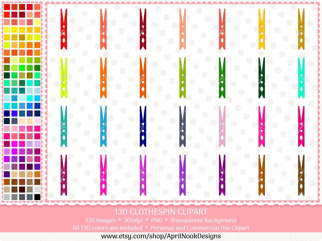 130 Clothespin Clipart-washing Clipart-eclp GOODNOTES Rainbow Laundry ...