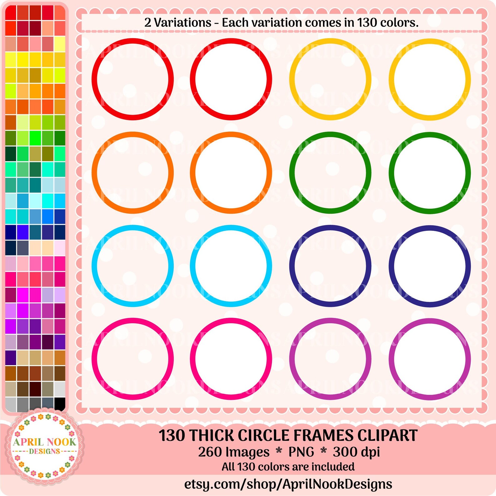 130 Thick Circle Frames Clipart Frame Clipart Wedding Clipart Planner ...