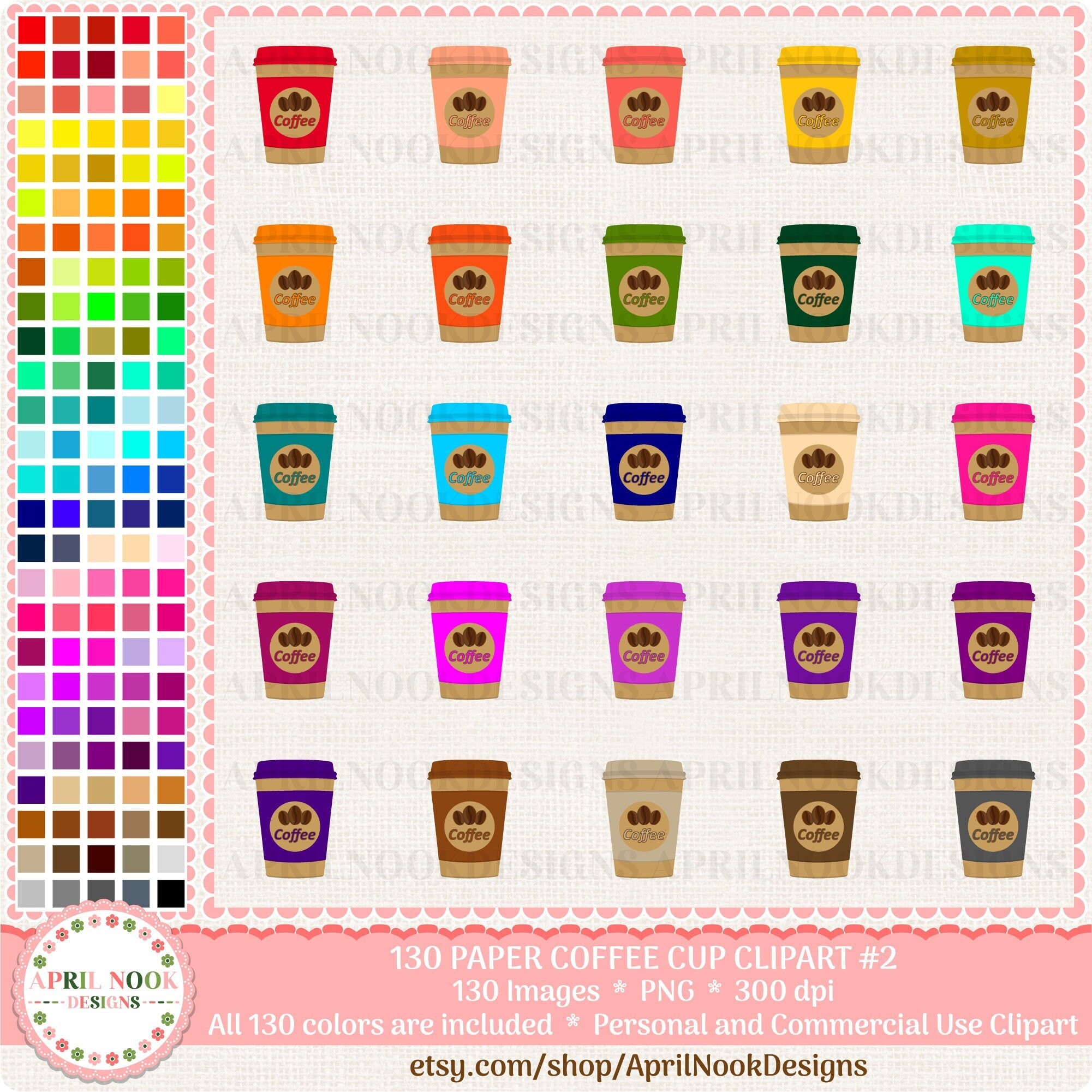 130 Paper Coffee Cup Clipart-coffee Clipart-rainbow Coffee Cup Png ...