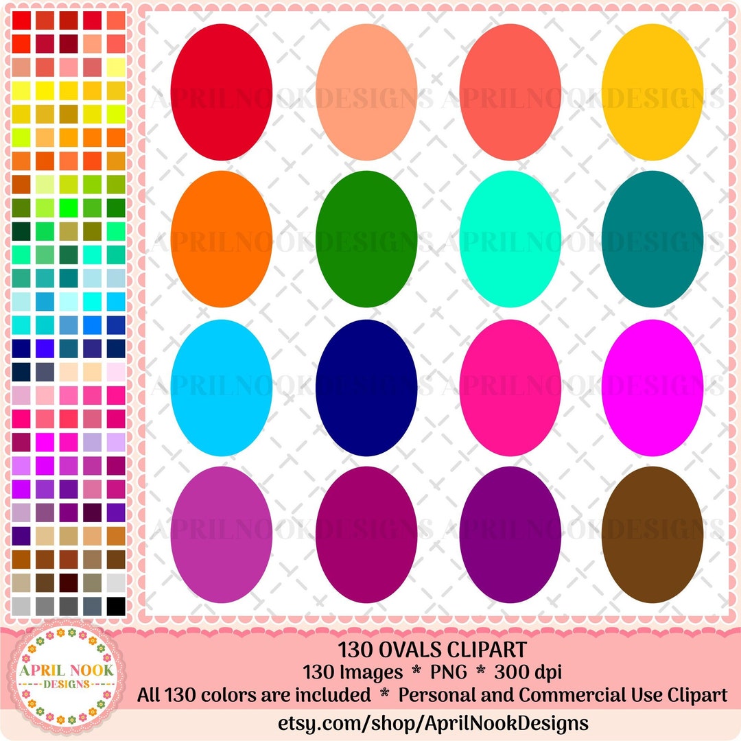130 Ovals Clipart Abstract Clipart EC and Goodnotes Planner - Etsy