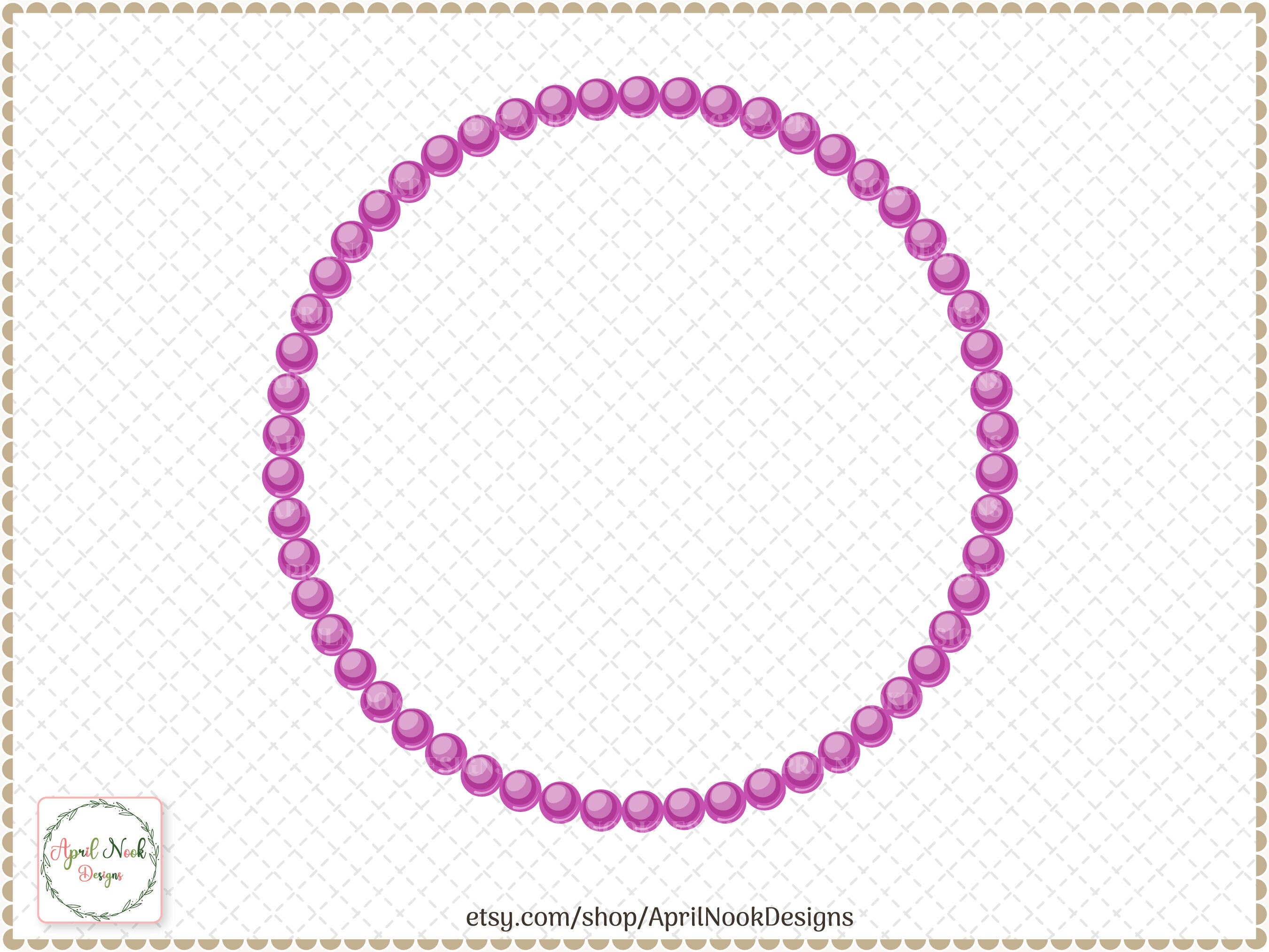 130 Beaded Circle Frames Clipart-eclp & Happy Planner Rainbow Circle ...