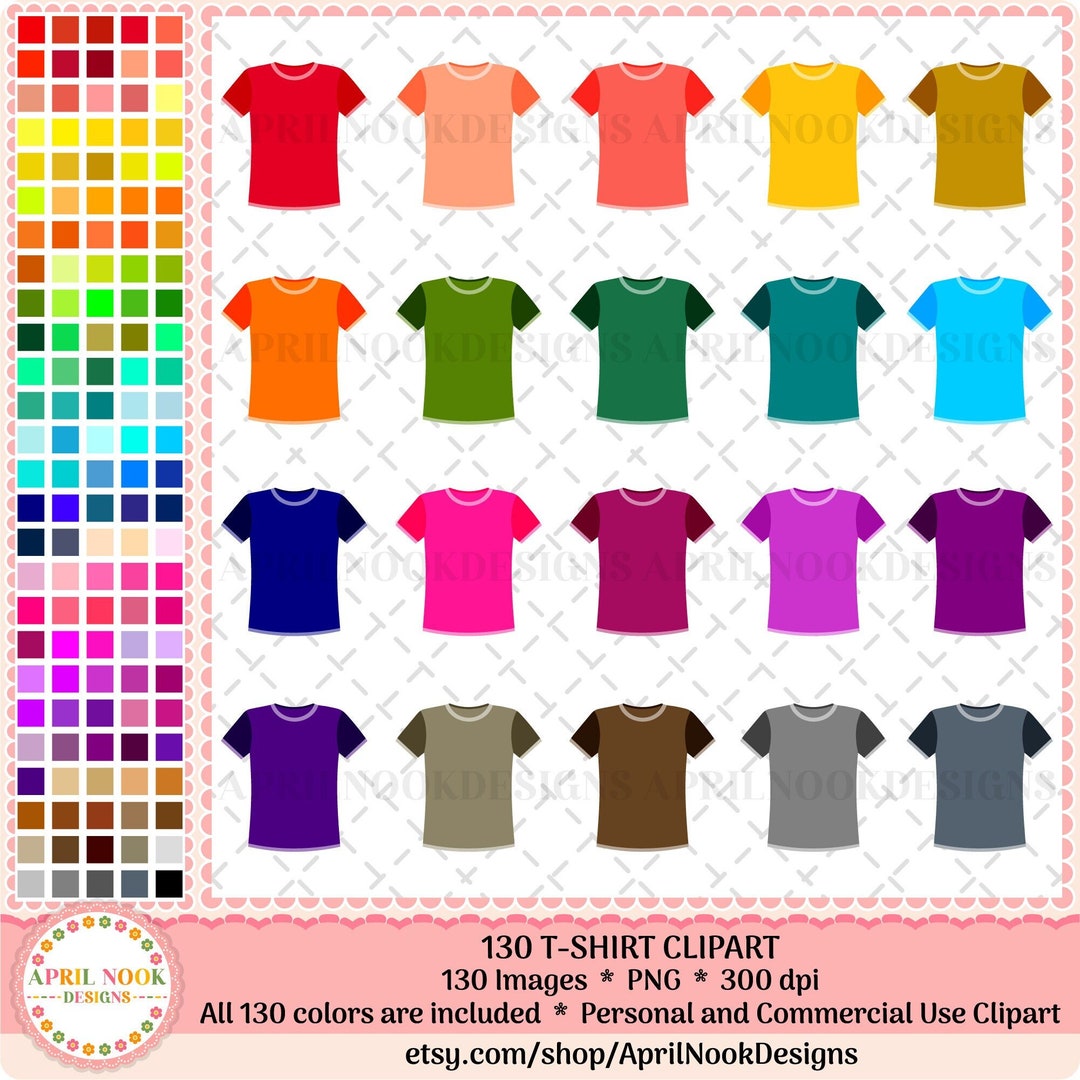 130 T-shirt Clipart T Shirt Mockups Png Colorful T Shirt Clipart ...