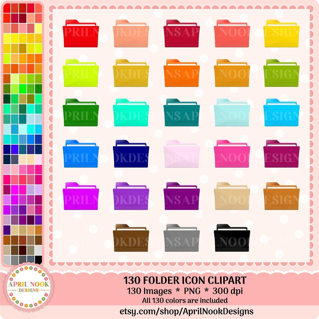 130 Folder Icon Clipart Office Clipart Folder Png Digital - Etsy UK