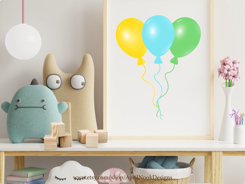 Balloons Clipart-rainbow Birthday Balloons Clipart-party Decorations ...