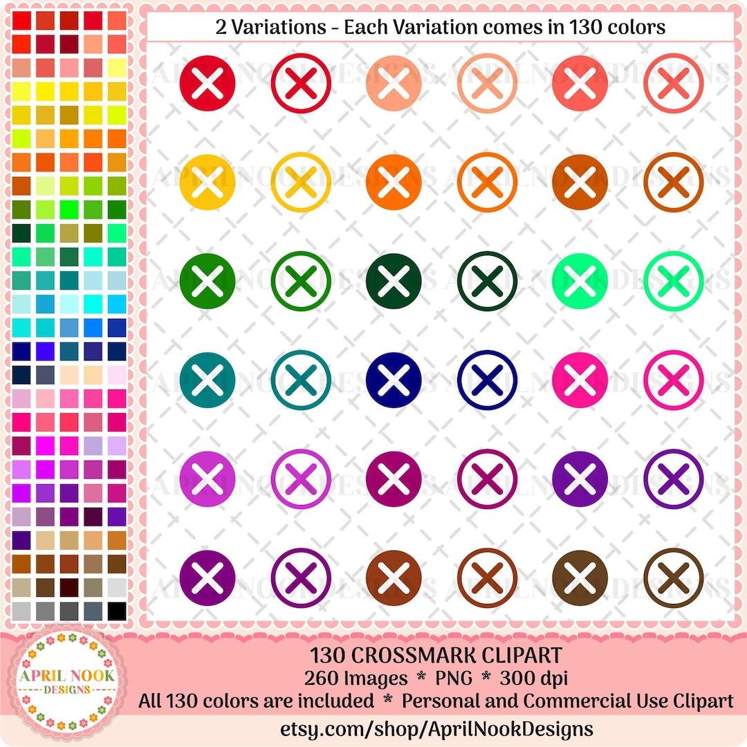 130 Crossmark Clipart EC GOODNOTES Crossmark Icon Printable Functional ...