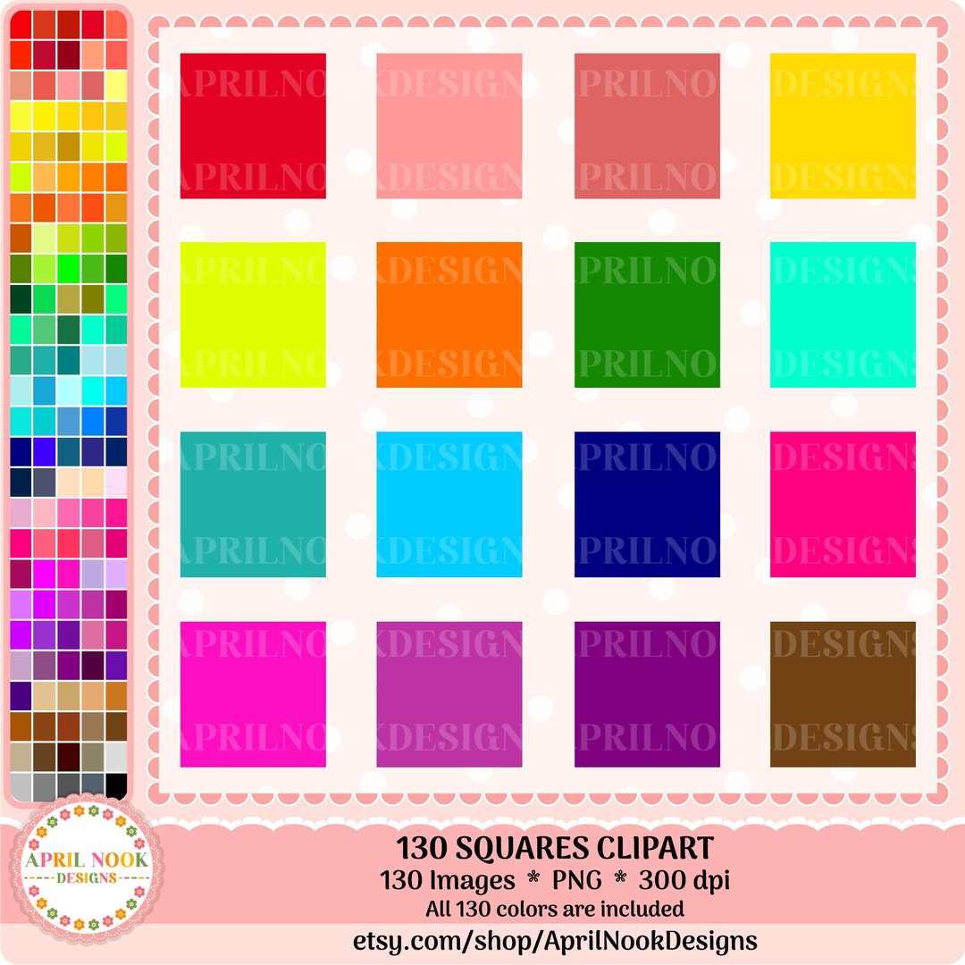 130 Squares Clipart Rainbow Squares Banner Clipart - Etsy