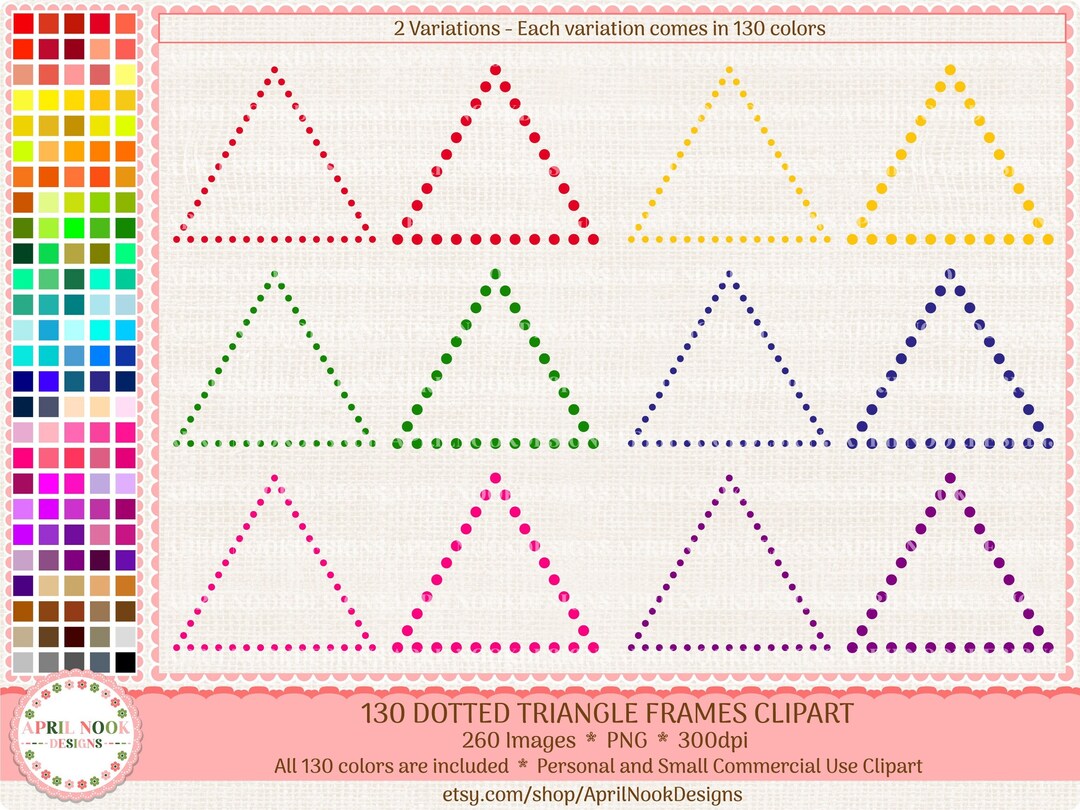 130 Dotted Triangle Frames Clipart-rainbow Triangle Frames-photo Frame ...
