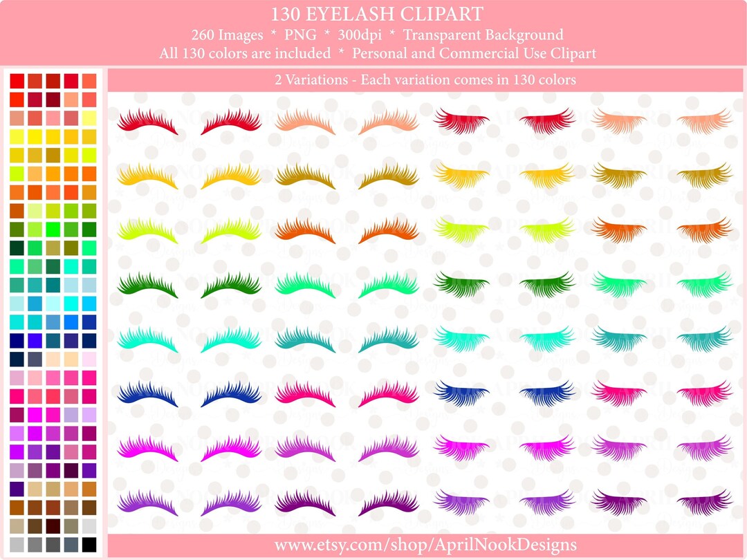 130 Eyelash Clipart-cute Rainbow Eyelash Stickers-eclp GOODNOTES Happy ...