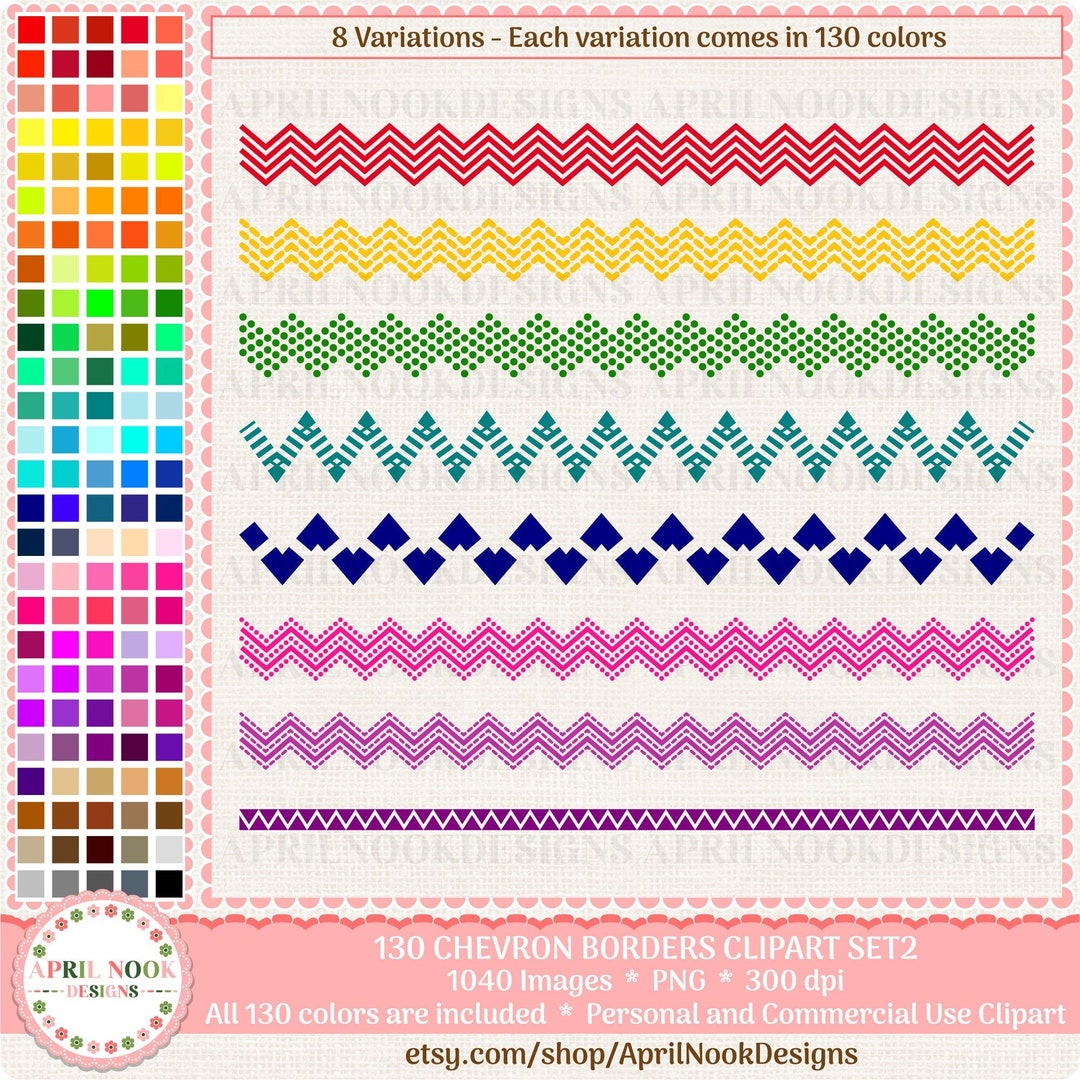 130 Chevron Borders Clipart 2 - Etsy
