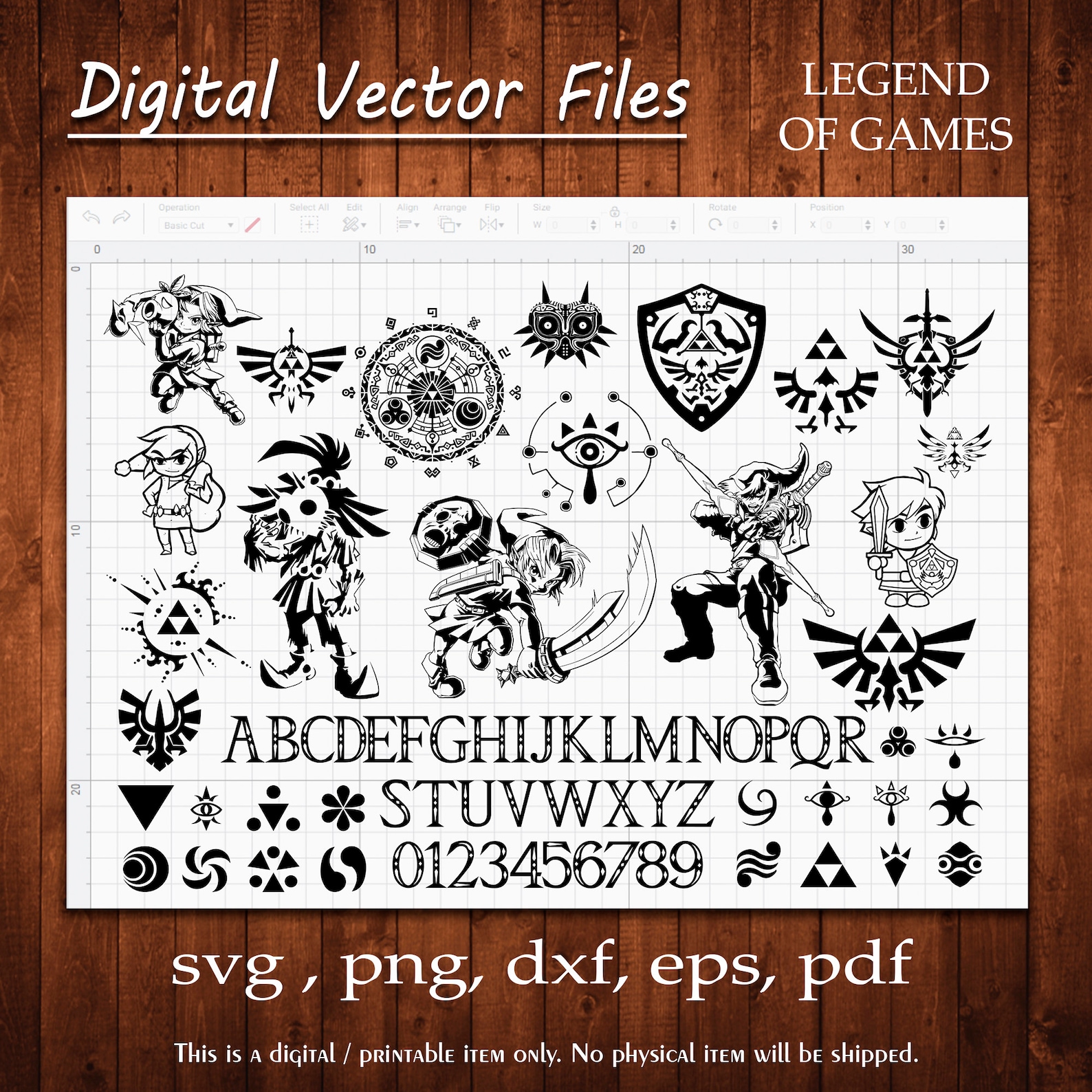 Legend of Games Bundle Svg Silhouette Stickers Retro Vector Cut Decal ...