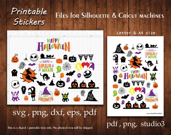 Happy Halloween Svg Bundle Printable Sticker Pumpkin Planner - Etsy