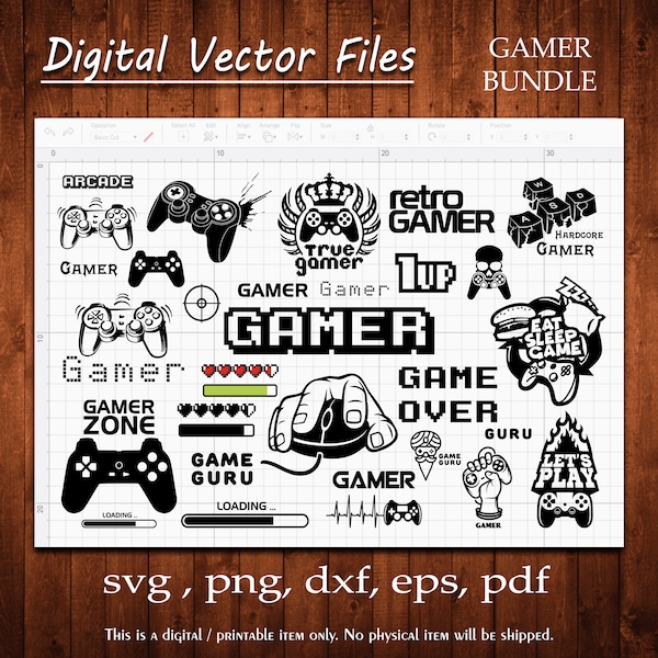 Gamer Svg - Etsy