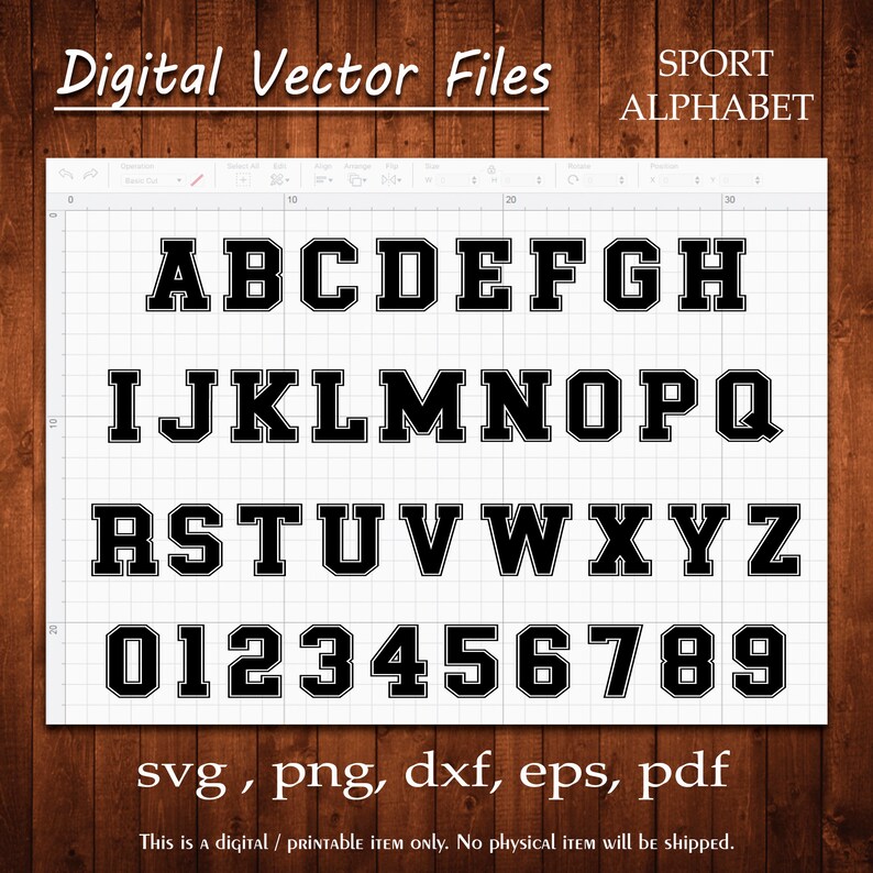 Sport Alphabet Svg Varsity Layered Font Svg Silhouette Stickers ...