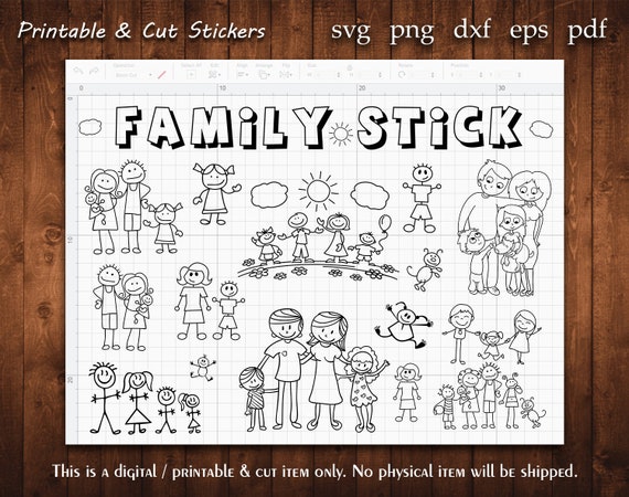 Family Sticker Vector