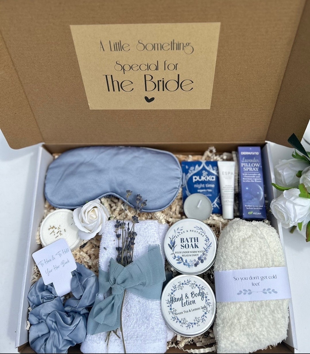 Bride-to-be Pamper Hamper Blue Luxury Spa Wedding Gift for Relaxation ...
