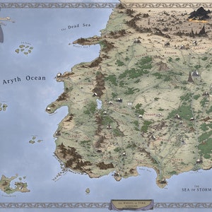 Wheel of Time Map Poster: Robert Jordan Fantasy World Art - Etsy