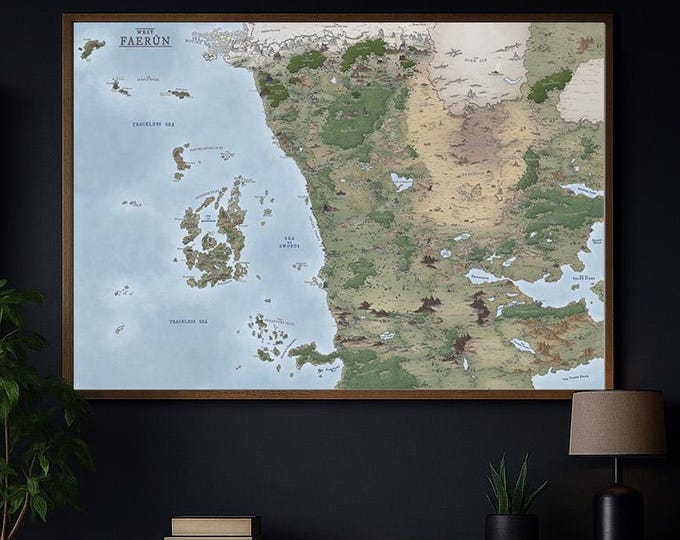Toril World Map: Dungeons and Dragons, Pathfinder (PNG Download) - Etsy ...