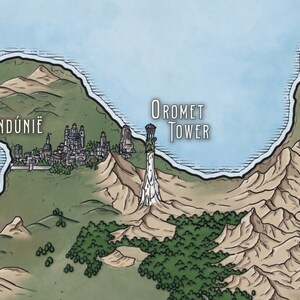 NÚMENOR Map From Tolkien's Works. Middle Earth. Epic High | Etsy