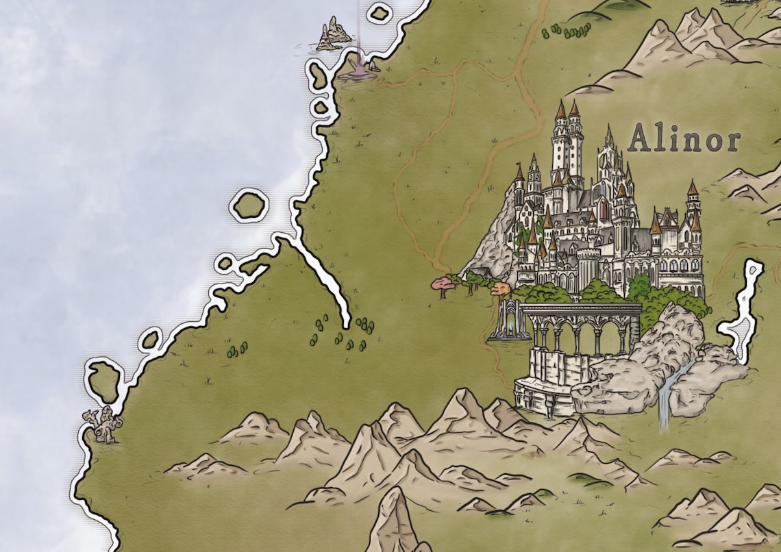 SUMMERSET ISLES Original Map From the Elder Scrolls Games. ESO - Etsy