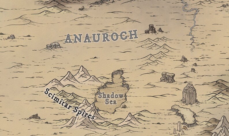 Western Faerûn Map Poster: Dungeons and Dragons Forgotten Realms Wall ...