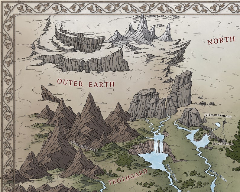 The Land Map Chronicles of Thomas Covenant High-quality Print for ...