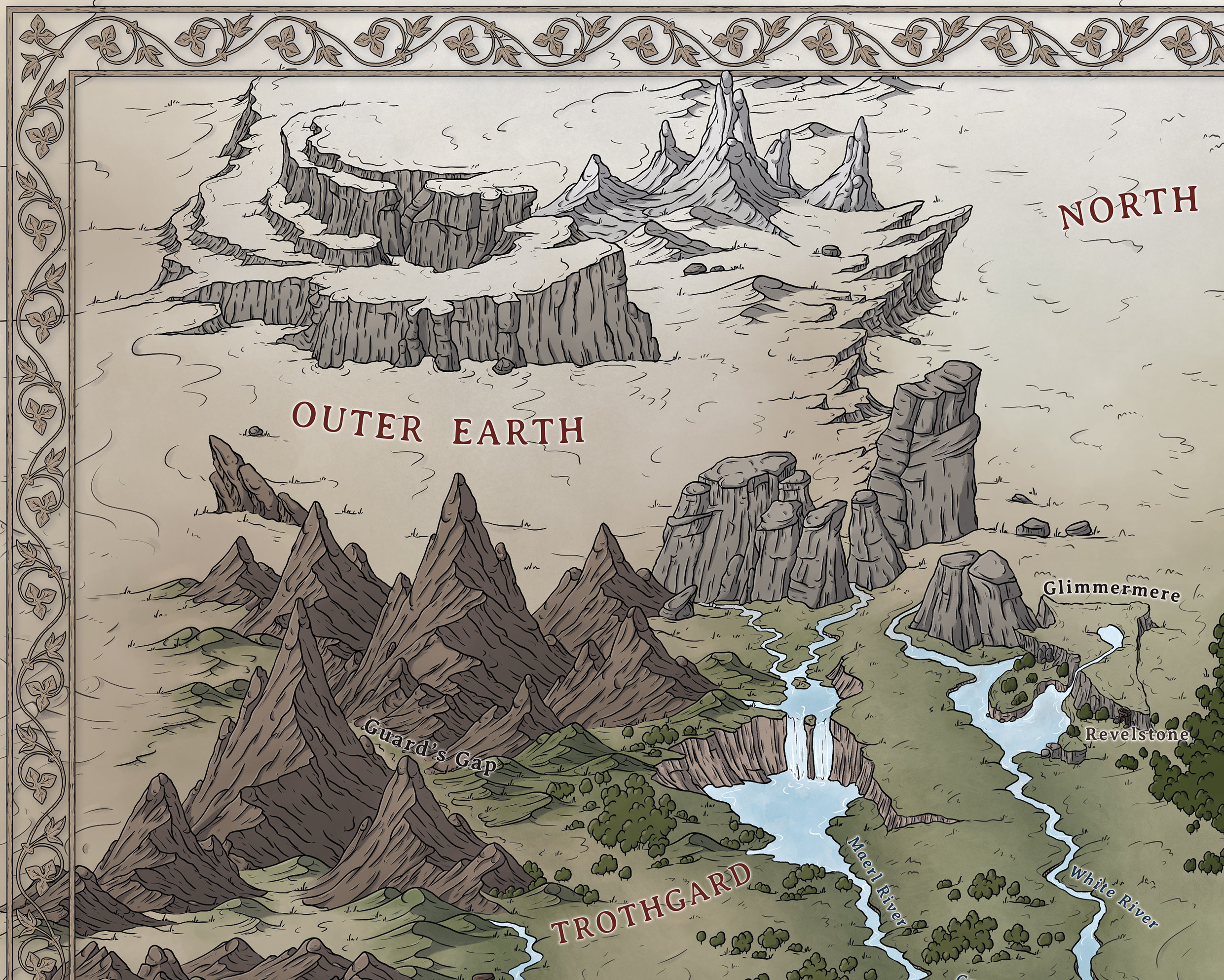 The Land Map Chronicles of Thomas Covenant High-quality Print for ...