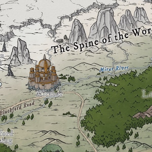 Western Faerûn Map Poster: Dungeons and Dragons Forgotten Realms Wall ...
