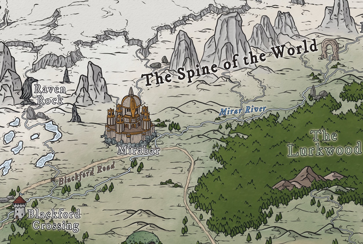 Western Faerûn Map Poster: Dungeons and Dragons Forgotten Realms Wall ...
