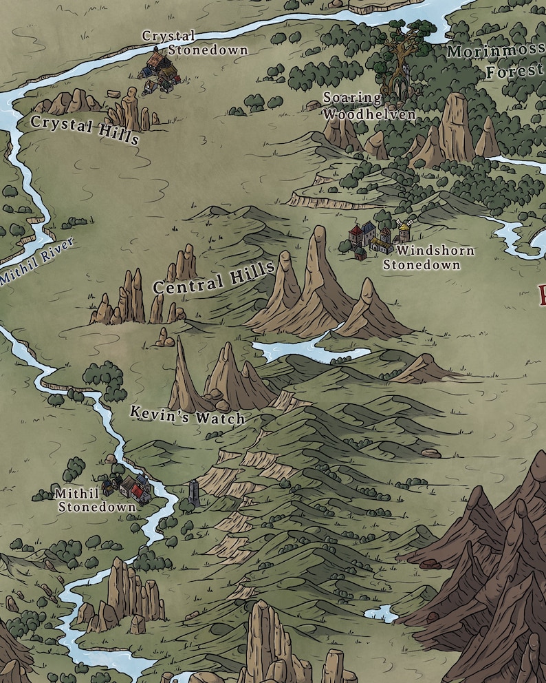 The Land Map Chronicles of Thomas Covenant High-quality Print for ...