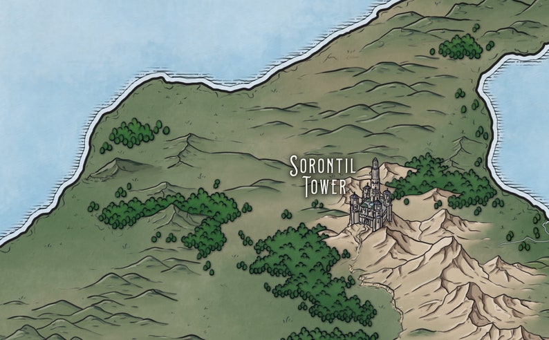 NÚMENOR Map From Tolkien's Works. Middle Earth. Epic High | Etsy