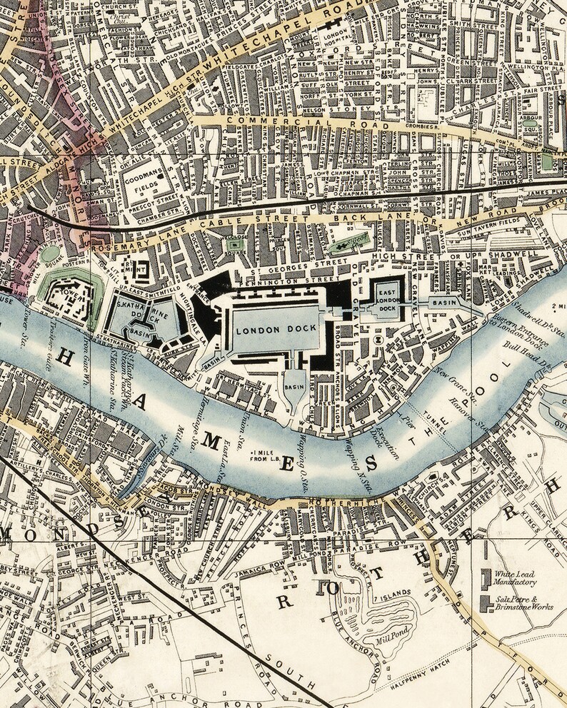 Victorian London Map Print: Whitbread 1853 Plan (digital Download) - Etsy