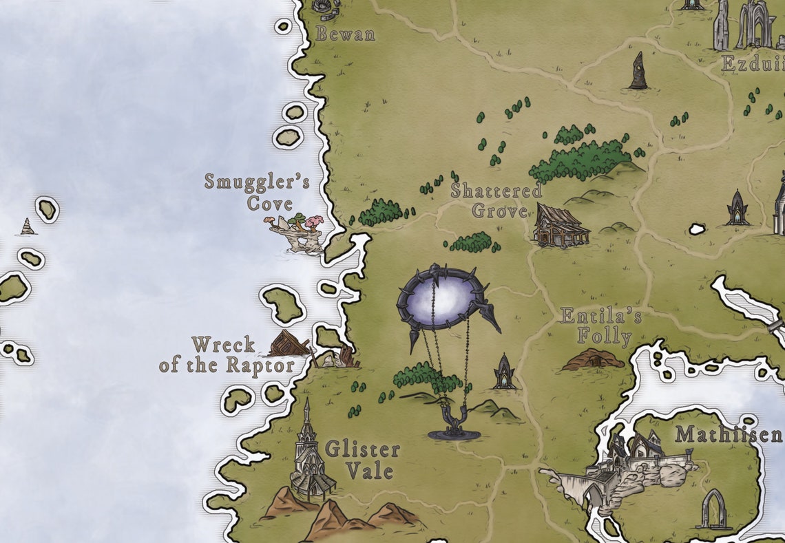 SUMMERSET ISLES Original Map From the Elder Scrolls Games. ESO - Etsy UK