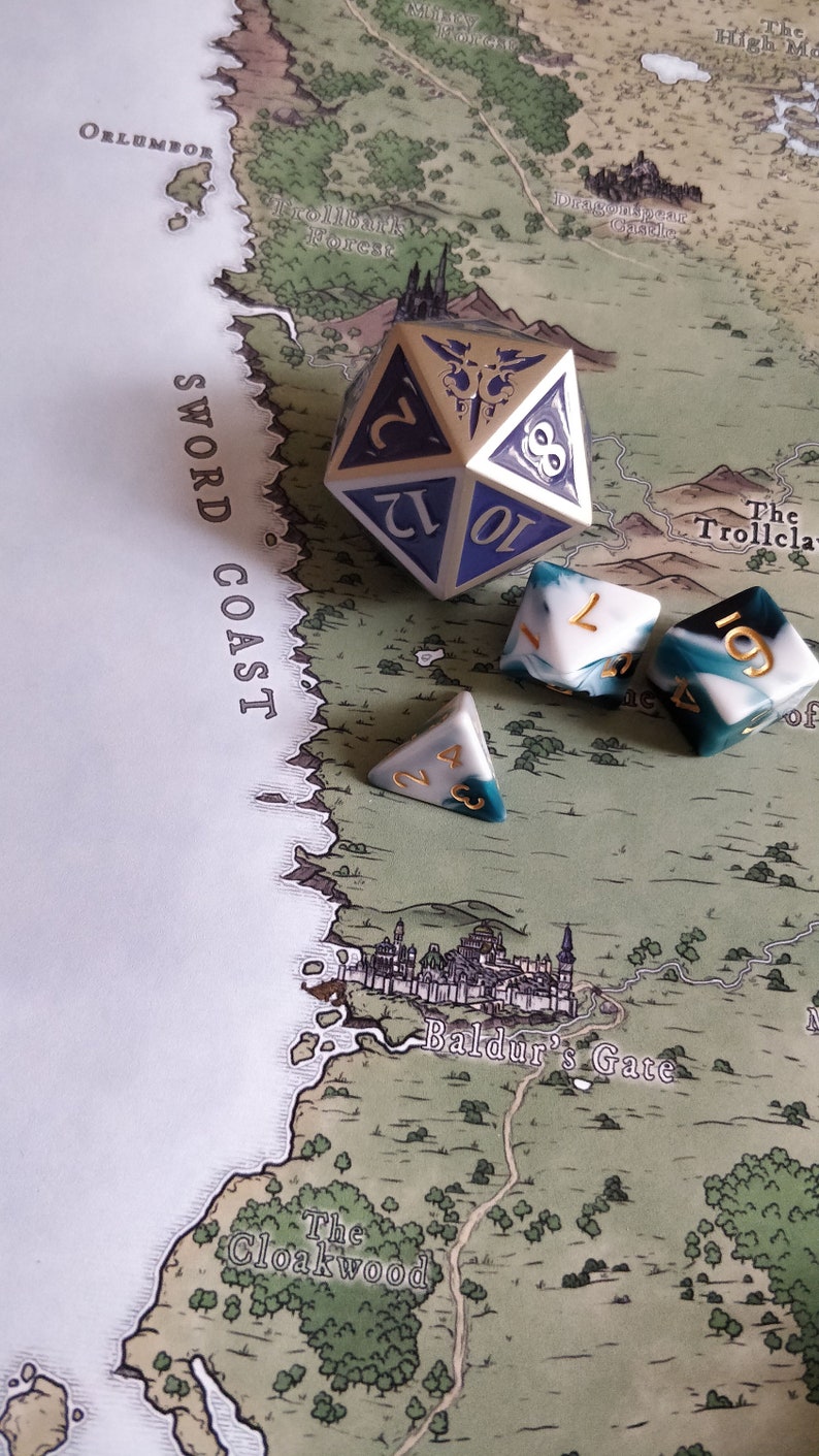 Western Faerûn Map Poster: Dungeons and Dragons Forgotten Realms Wall ...