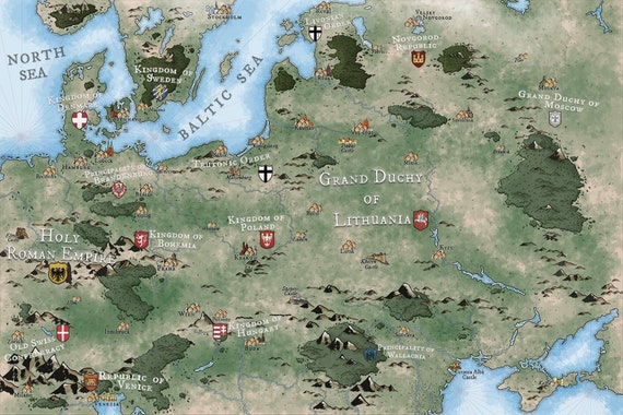 CENTRAL and EASTERN EUROPE Circa 1400 15th Century - Etsy