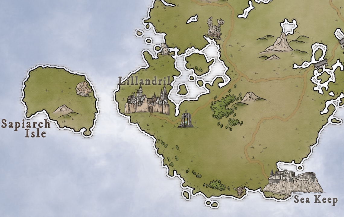 SUMMERSET ISLES Original Map From the Elder Scrolls Games. ESO | Etsy