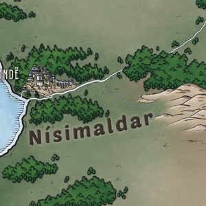 NÚMENOR Map From Tolkien's Works. Middle Earth. Epic High | Etsy