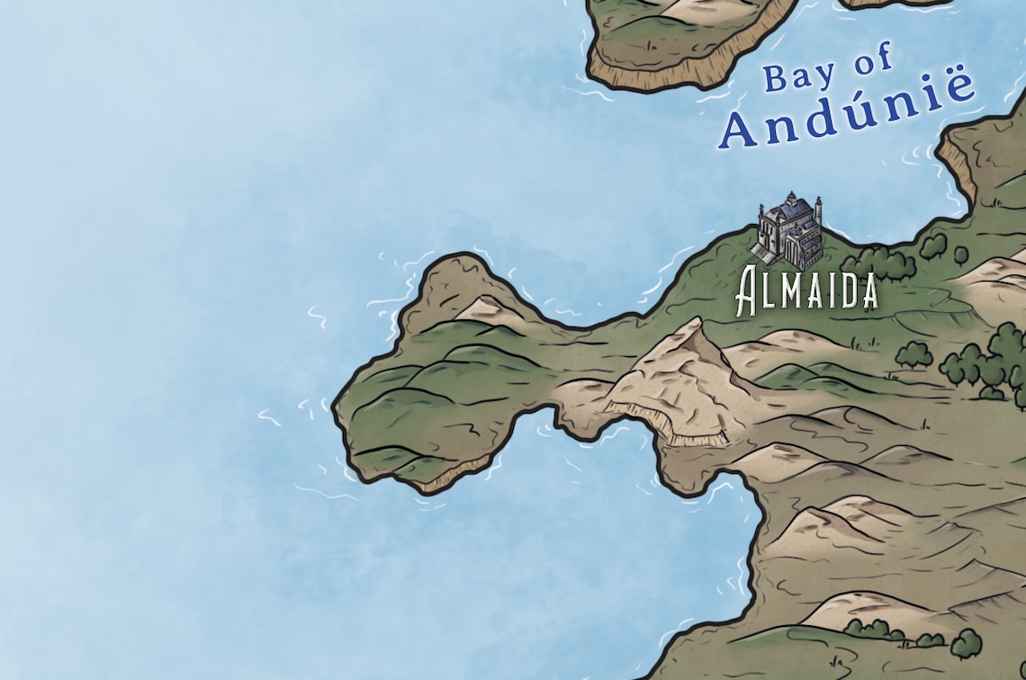 NÚMENOR Map From Tolkien's Works. Middle Earth. the Rings - Etsy