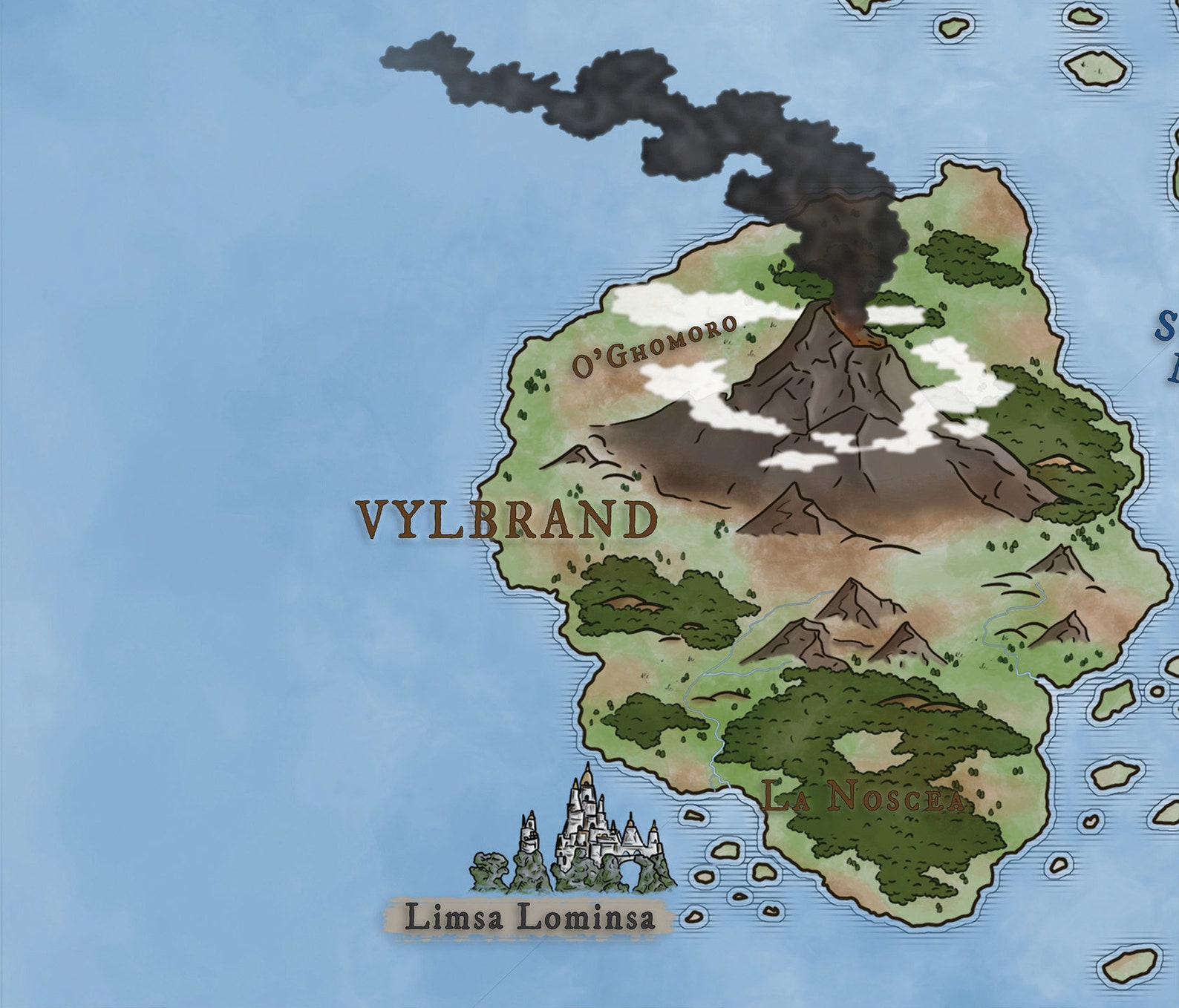 EORZEA full color map from Final Fantasy XIV Online | Etsy