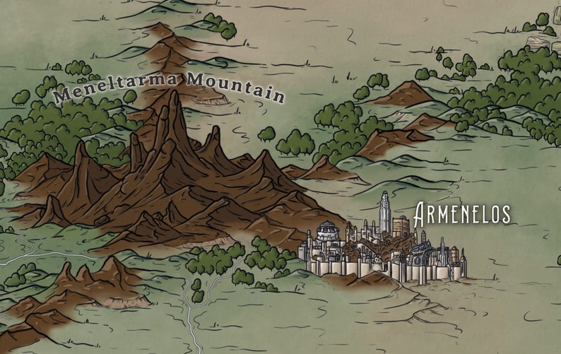 NÚMENOR Map From Tolkien's Works. Middle Earth. the Rings of Power - Etsy