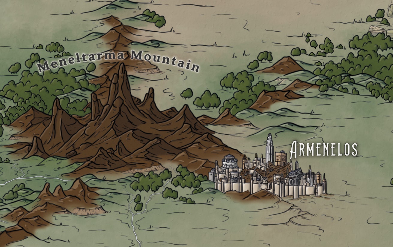 NÚMENOR Map From Tolkien's Works. Middle Earth. the Rings - Etsy Canada