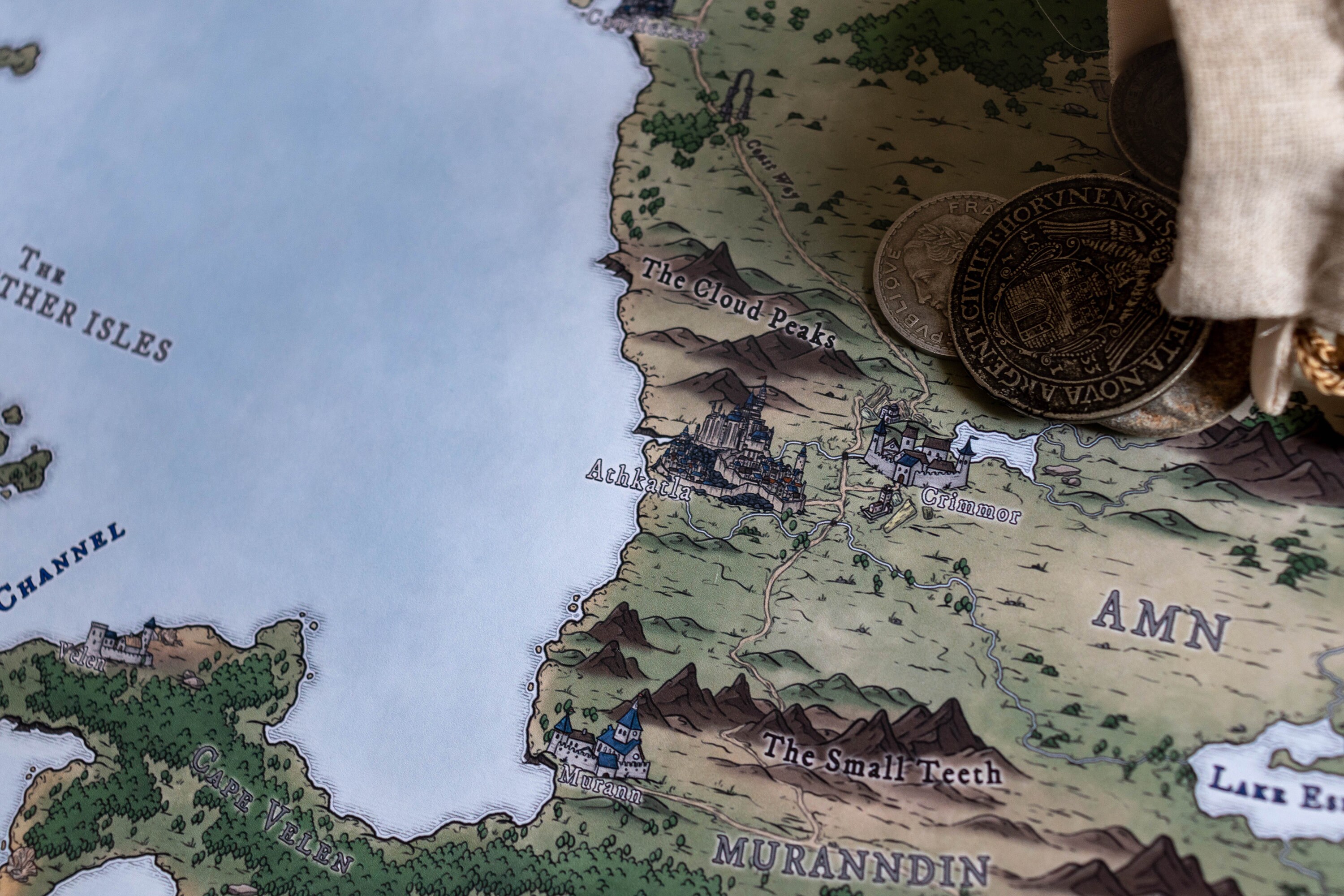 Western Faerûn Map Poster: Dungeons and Dragons Forgotten Realms Wall ...