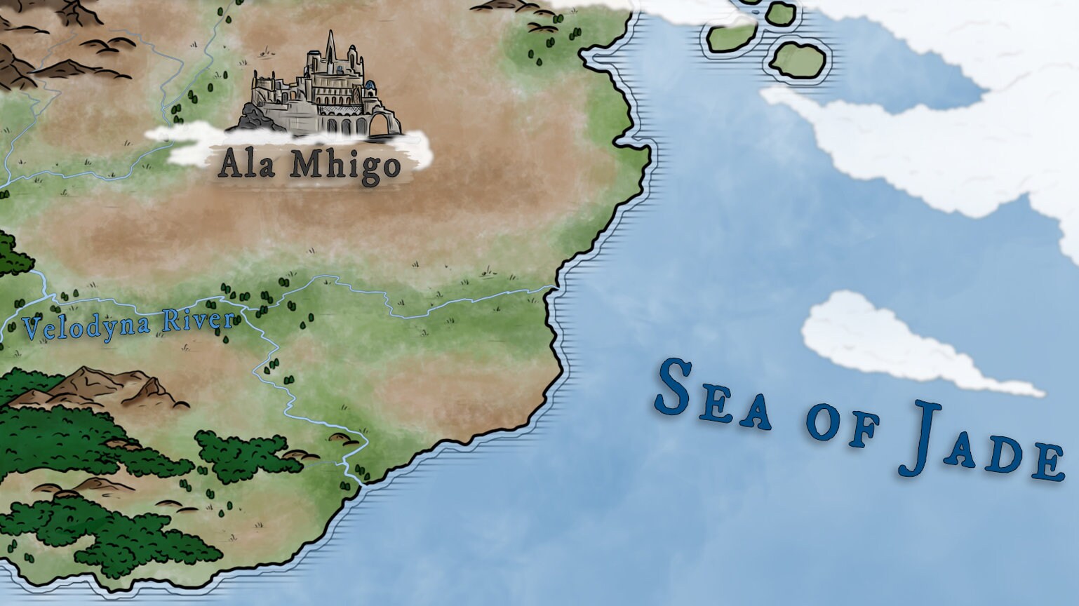 EORZEA full color map from Final Fantasy XIV Online | Etsy