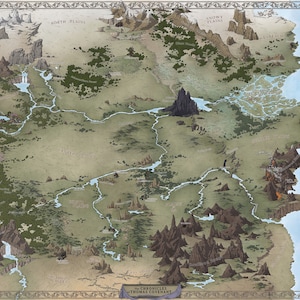 The Land Map Print: Chronicles of Thomas Covenant, Fantasy Art - Etsy